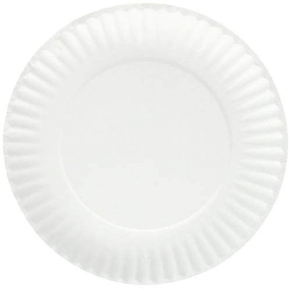Empress Uncoated Paper Plate 6" White 1000 / cs 10 packs / 100 ...