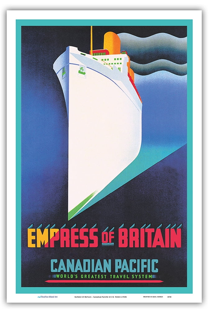 Empress of Britain - Canadian Pacific Steamships - Vintage Ocean Liner ...
