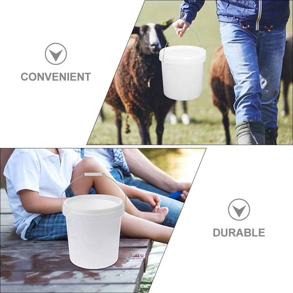 Homoyoyo Multipurpose Plastic Bucket with Lid and Handle for Storage ...