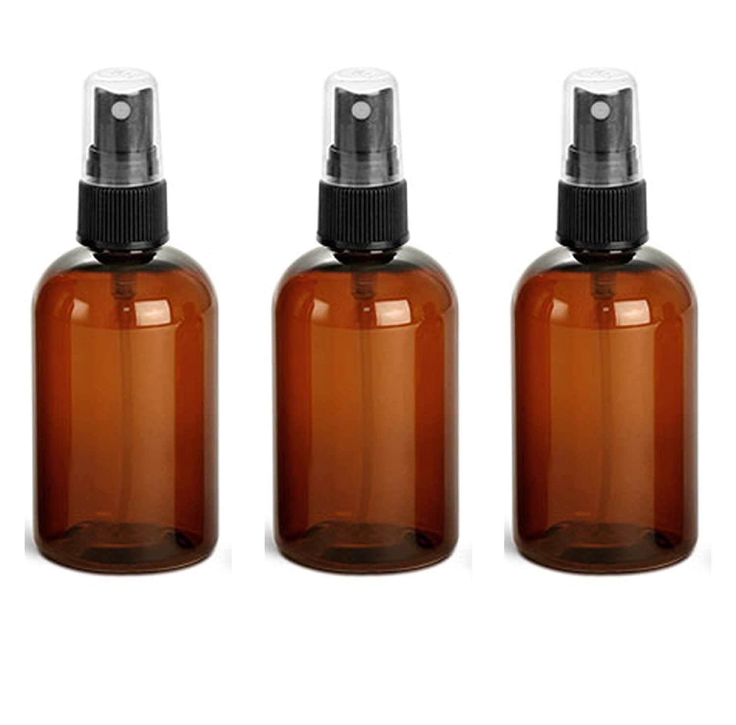 Empty Amber Plastic Mist Spray Bottles, 4 Oz 60ml for Hand Cleaning ...