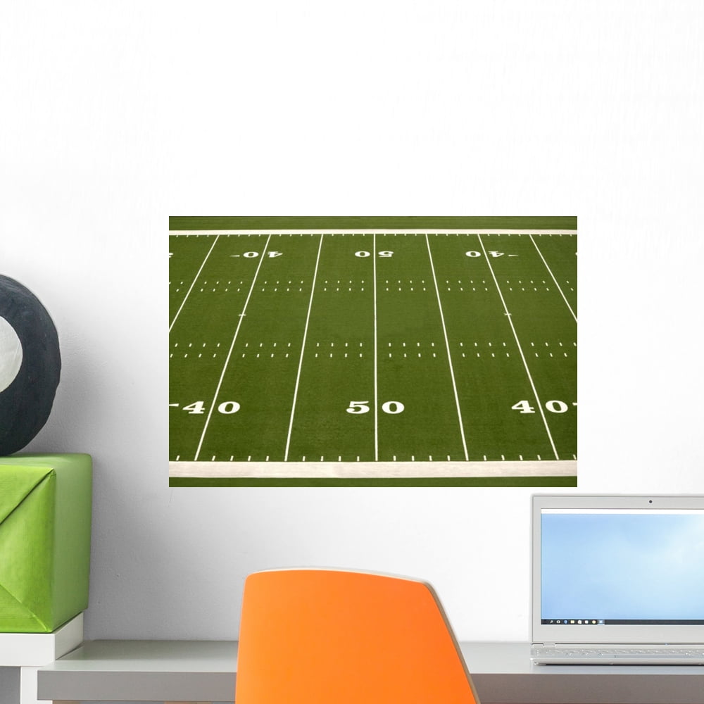 Empty American Football Field Wall Mural by Wallmonkeys Peel and Stick ...
