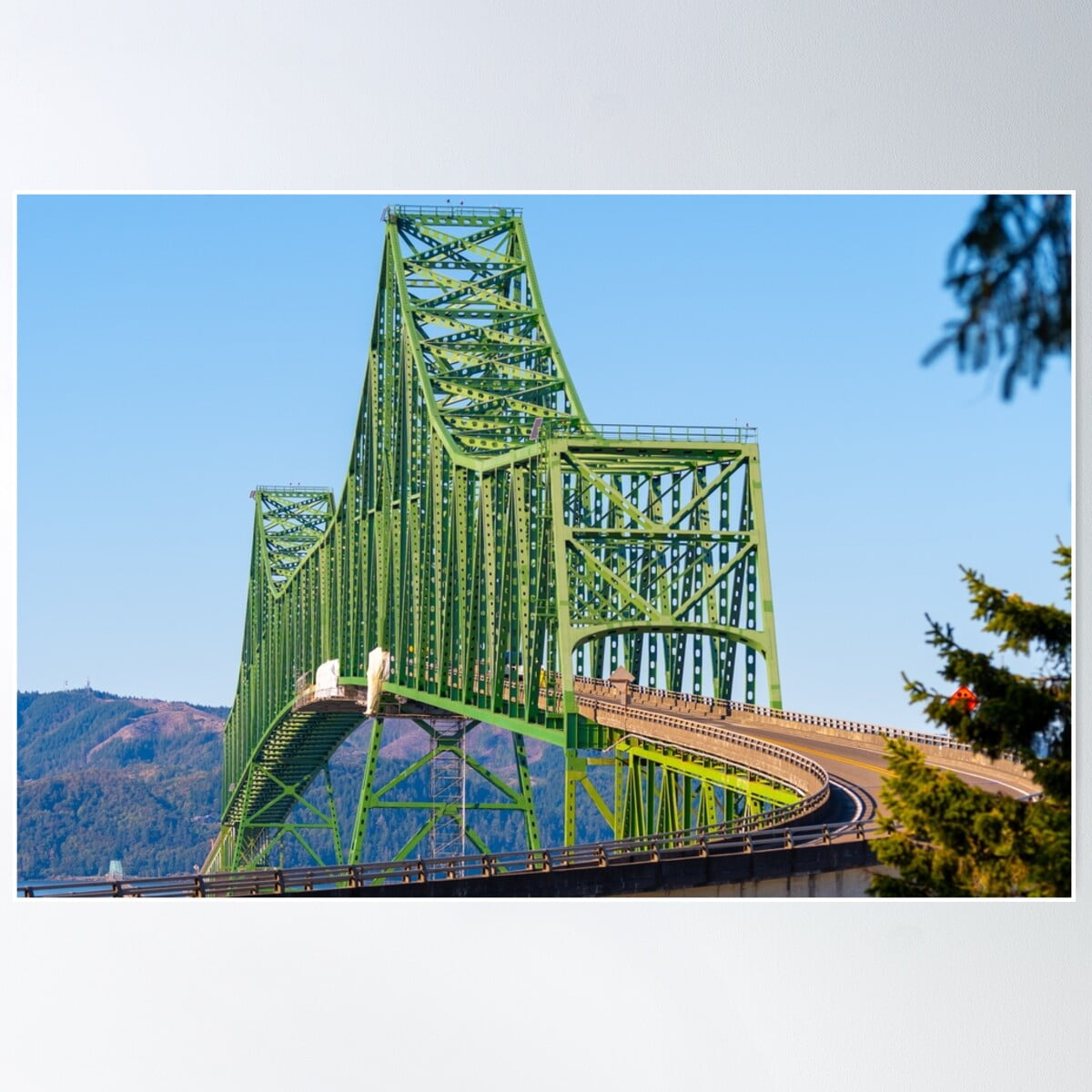 Empty Astoria Megler Bridge Poster Wall Art, Modern Wall Decor For ...