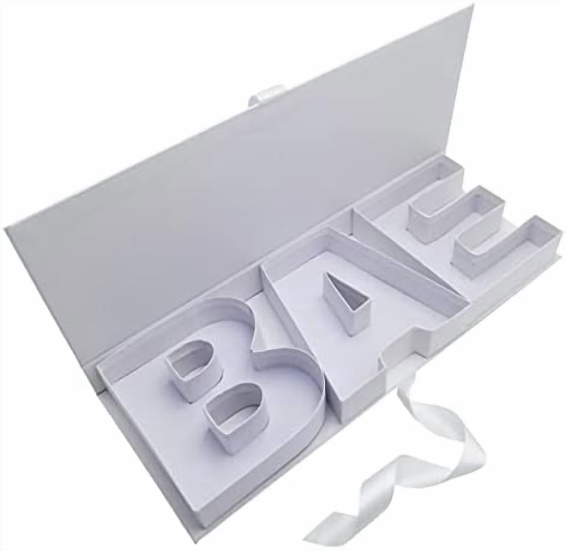 Empty BAE Baby Shower Cardboard Letter Shaped Fillable Paper Mache ...