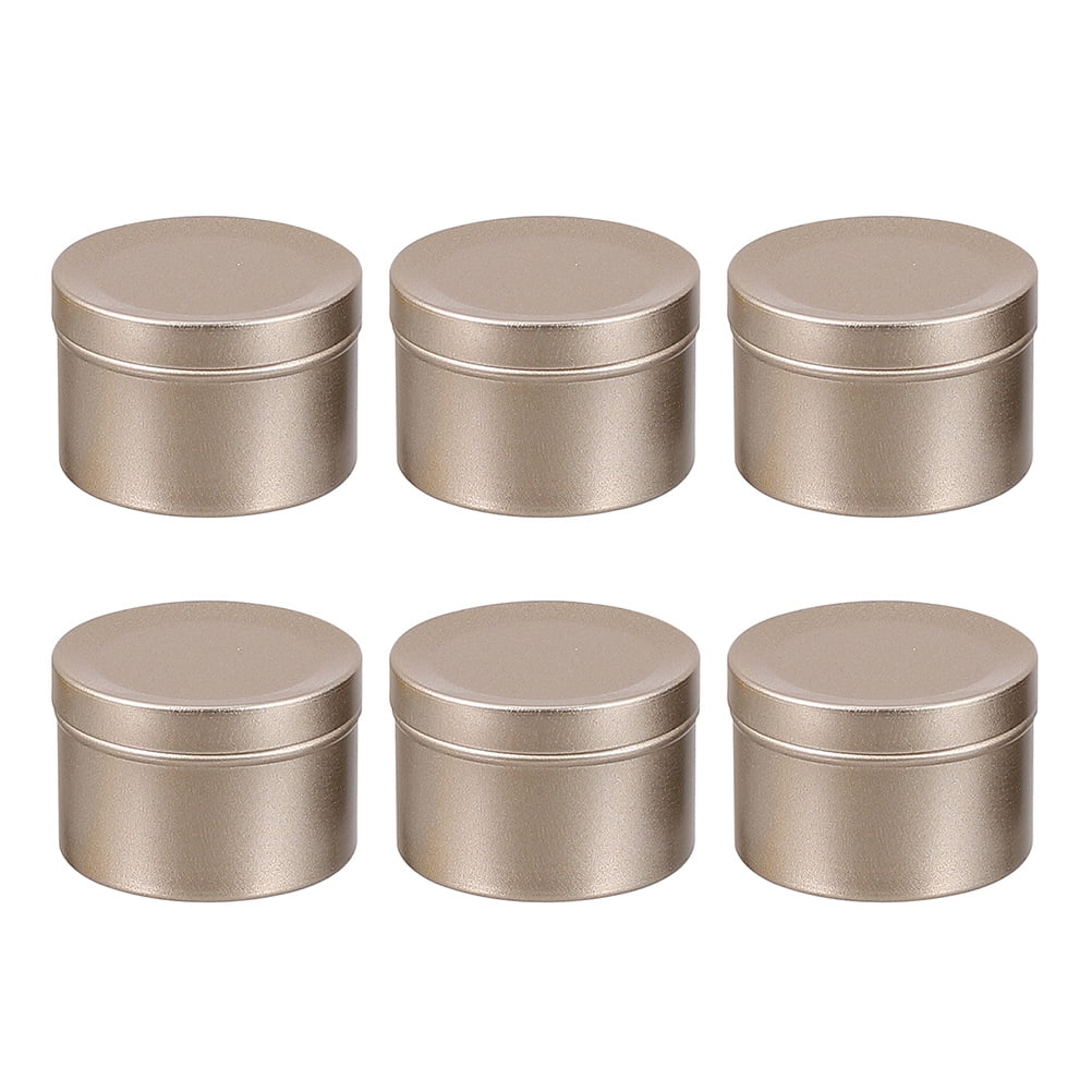 Empty Candy Tins Box Jars: 6pcs 50ml Aluminum Tea Tins Round Metal ...