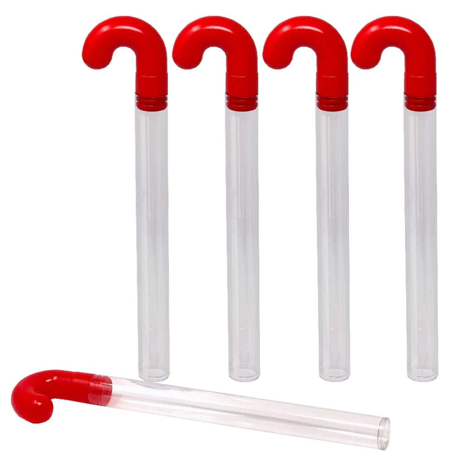 - Empty Clear Plastic Holiday Candy Cane Tubes with Red Topper - 1 x 10 ...
