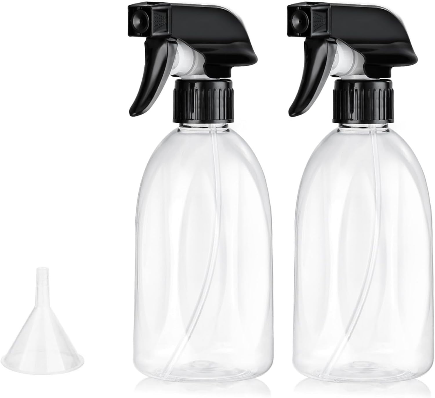 Empty Clear Plastic Spray Bottles 13.5oz/400ml Adjustable Nozzle Mist ...