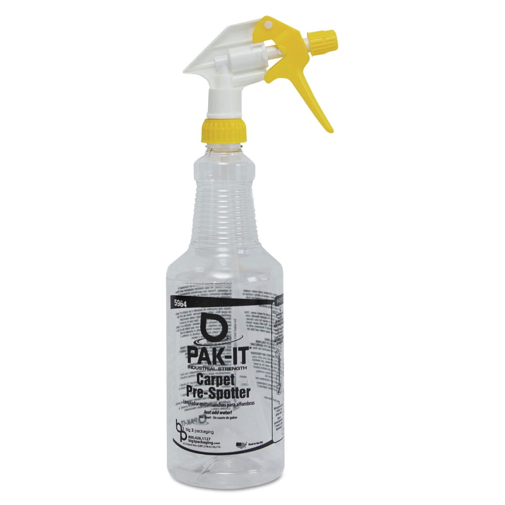 Empty Color-Coded Trigger-Spray Bottle, 32 Oz, Yellow, For Carpet Pre ...