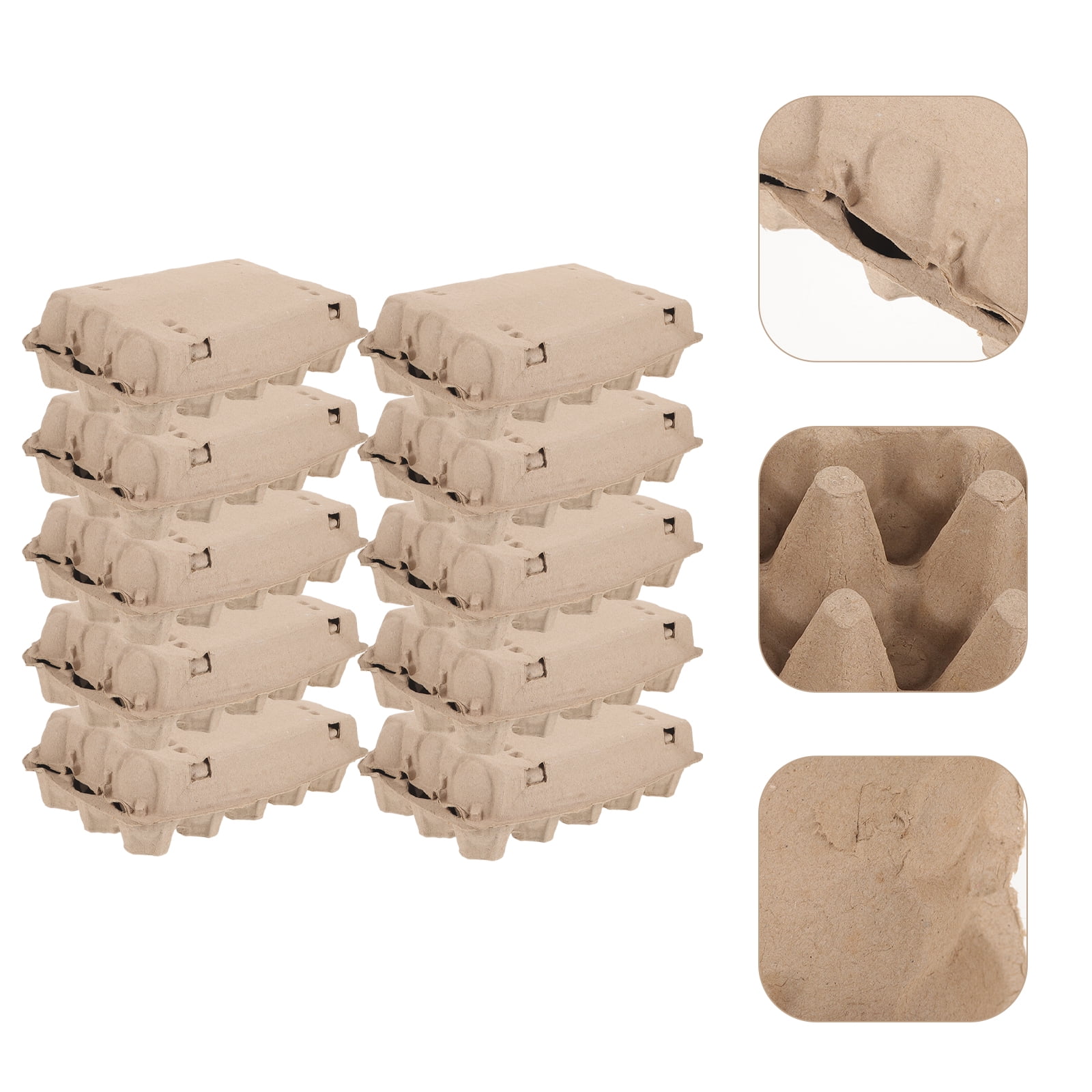 Empty Egg Carton, 10pcs Egg Carton 15-slot Fridge Egg Holder Paper Egg ...