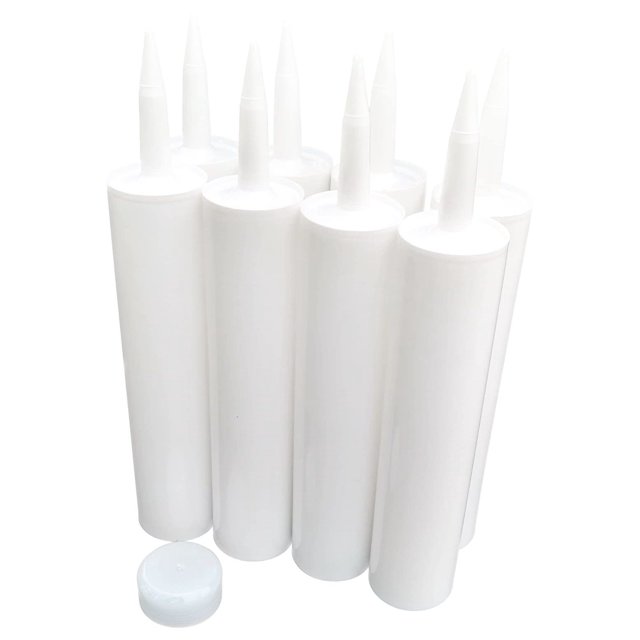 Empty Fillable Plastic Caulk Tube 300 ml. Also Know as 10 oz. 11 oz ...