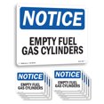 Empty Fuel Gas Cylinders OSHA Notice Aluminum Sign 24 Inch x 18 Inch ...
