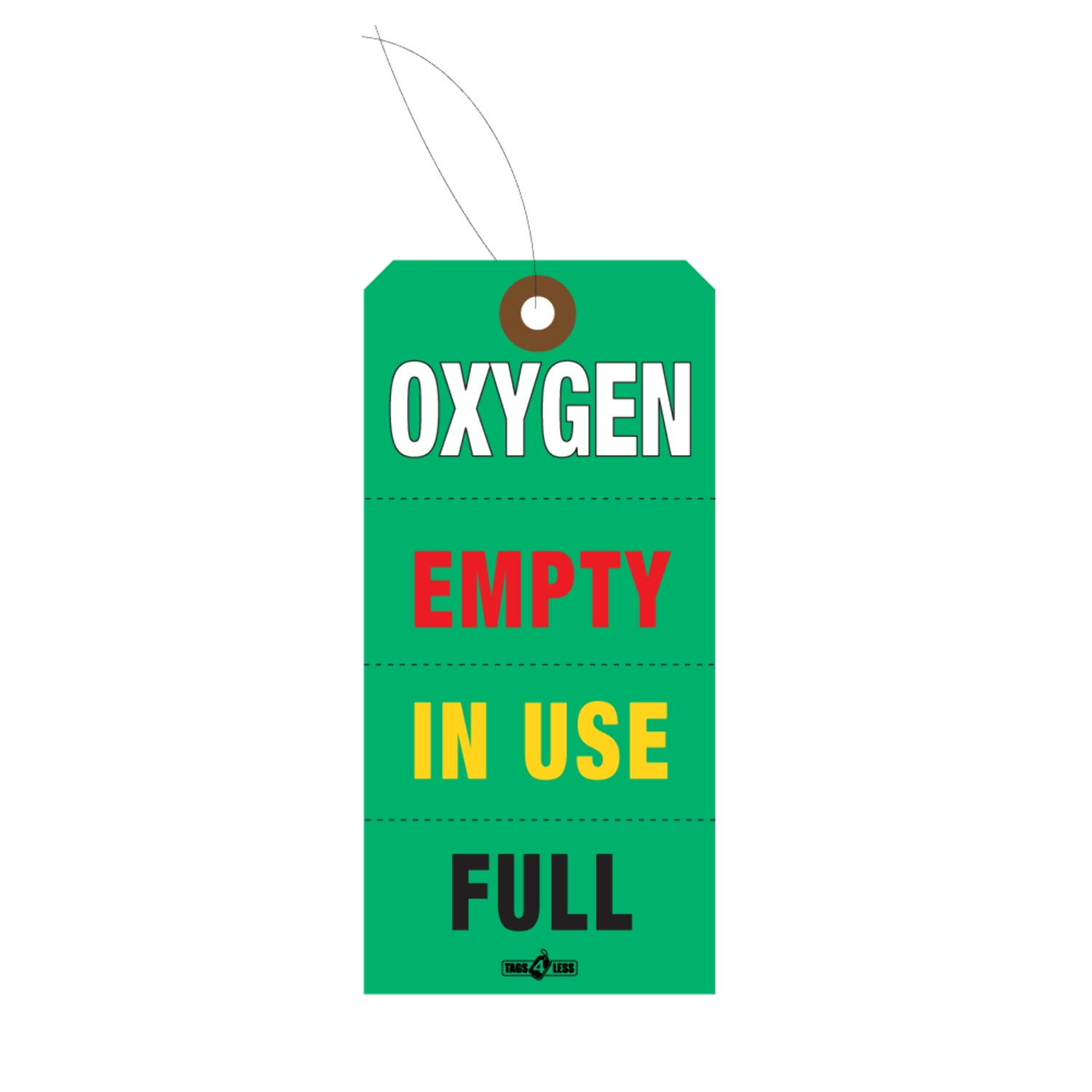 Empty Full Oxygen Cylinder Tag 50 per order - Walmart.com