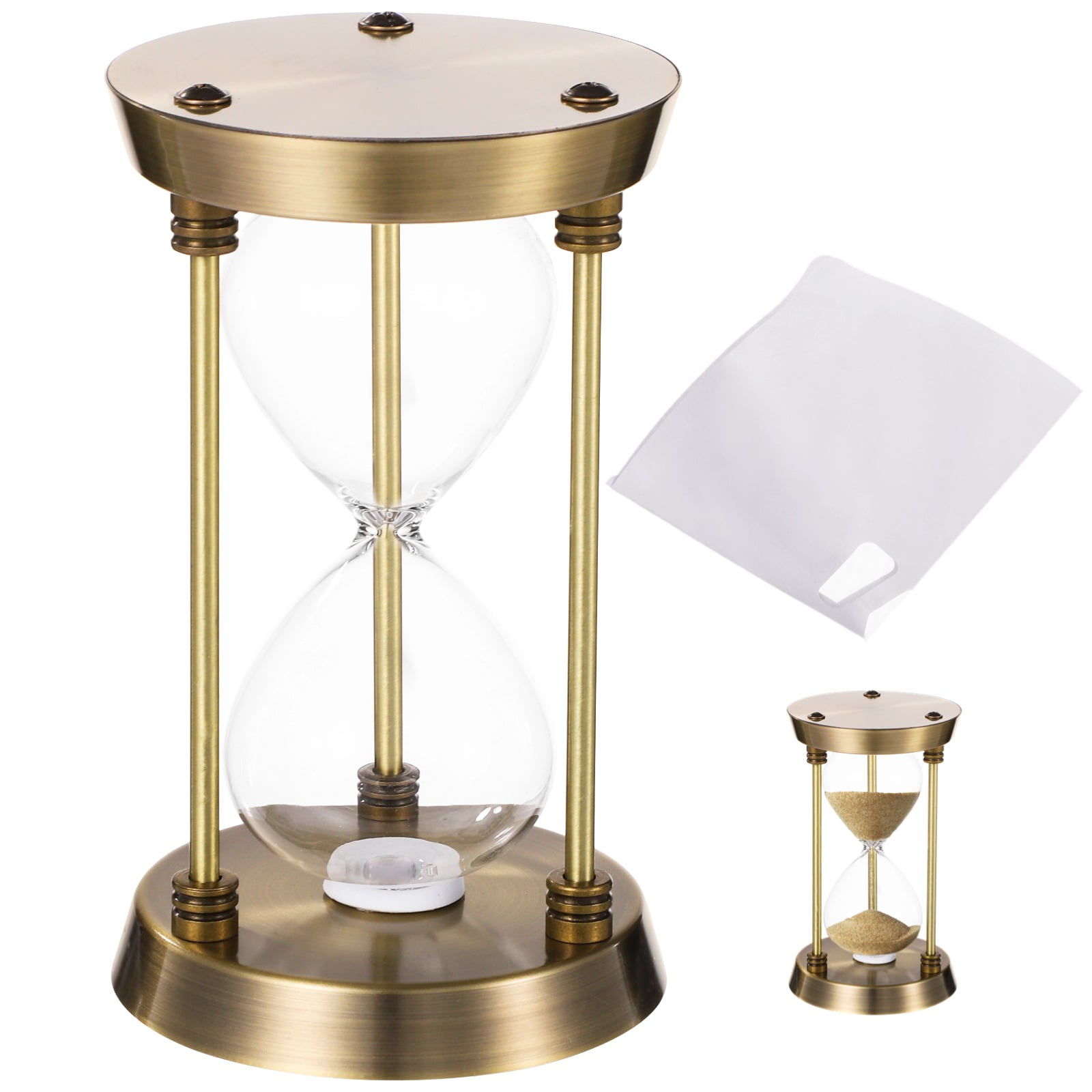 Empty Hourglass, Vintage Bronze Fillable Sand Timer with hourglass ...