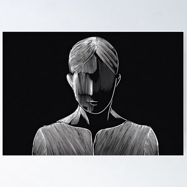 Empty Human Poster Wall Art, Modern Wall Decor For Living Room Bedroom ...