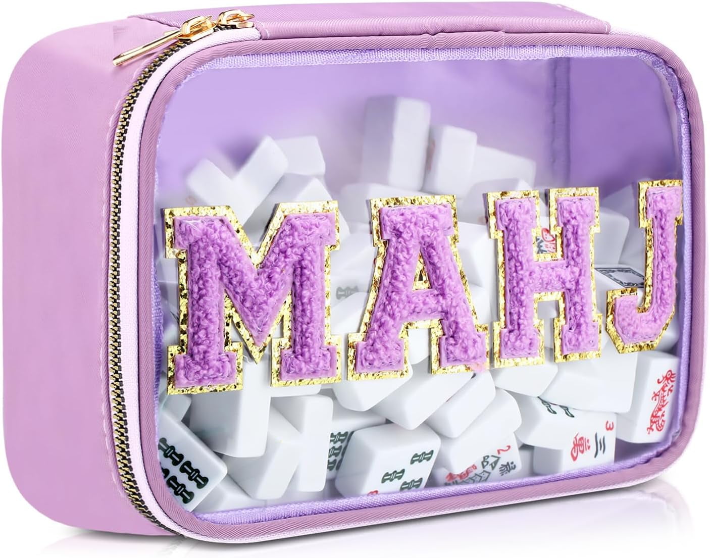 Empty Mahjong Card Bag American Style PVC Transparent Mahjong Box ...