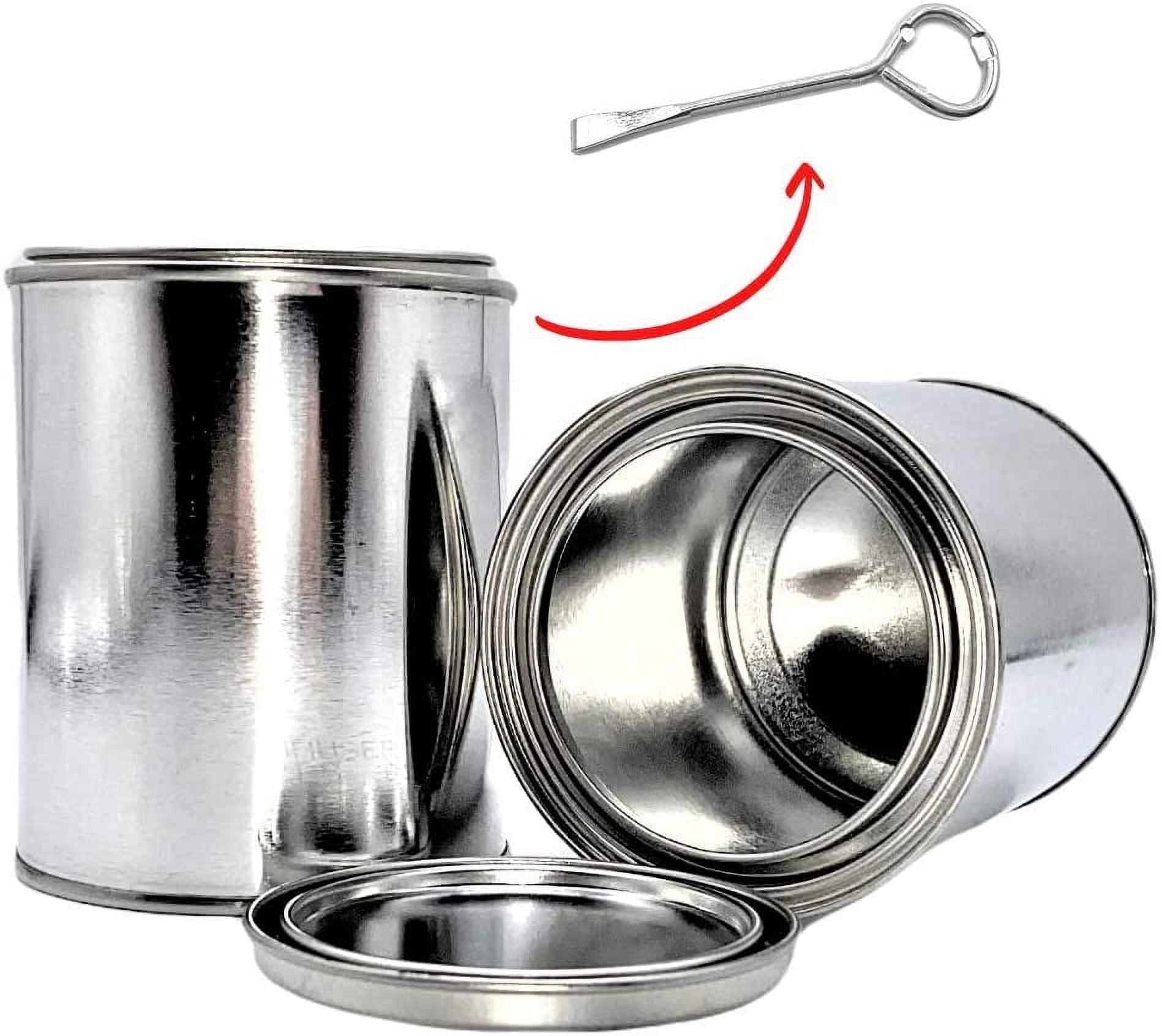 Empty Metal Paint Cans with Lids, (Pint Size, 4 Pack) Empty Pint Paint ...