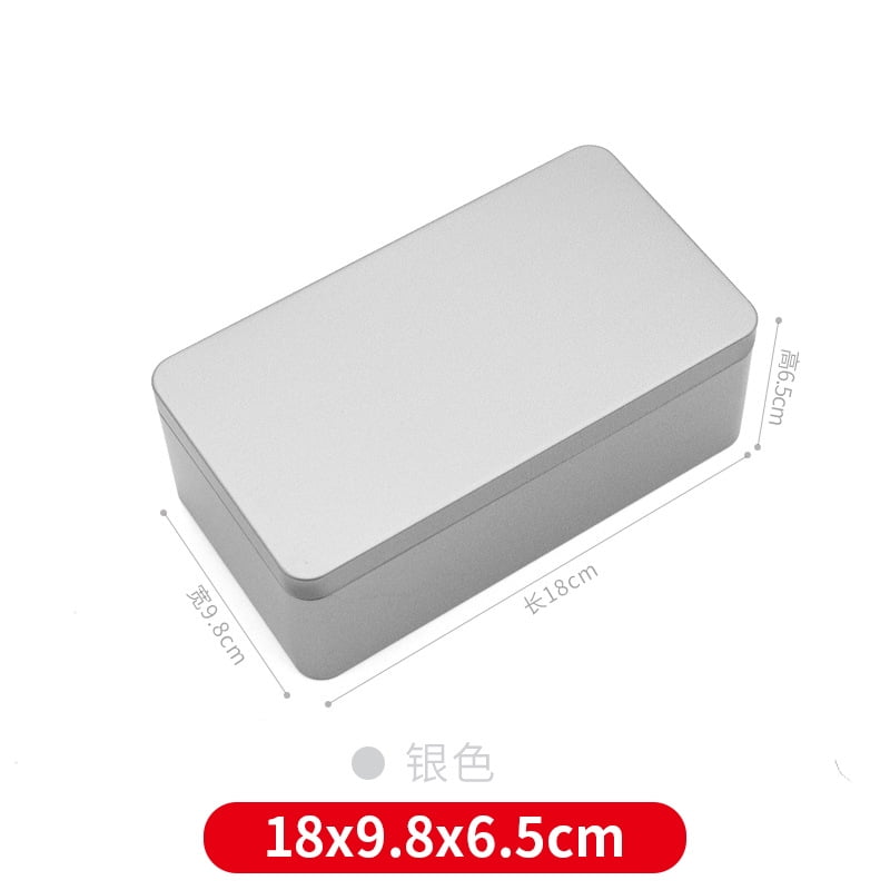 Empty Metal Tins Box with Lid Rectangular Tinplate Containers Large ...