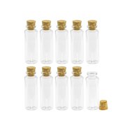 25Pcs Mini Glass Bottles Set, 5 Shapes with Cork Lids, Decorative Vials ...