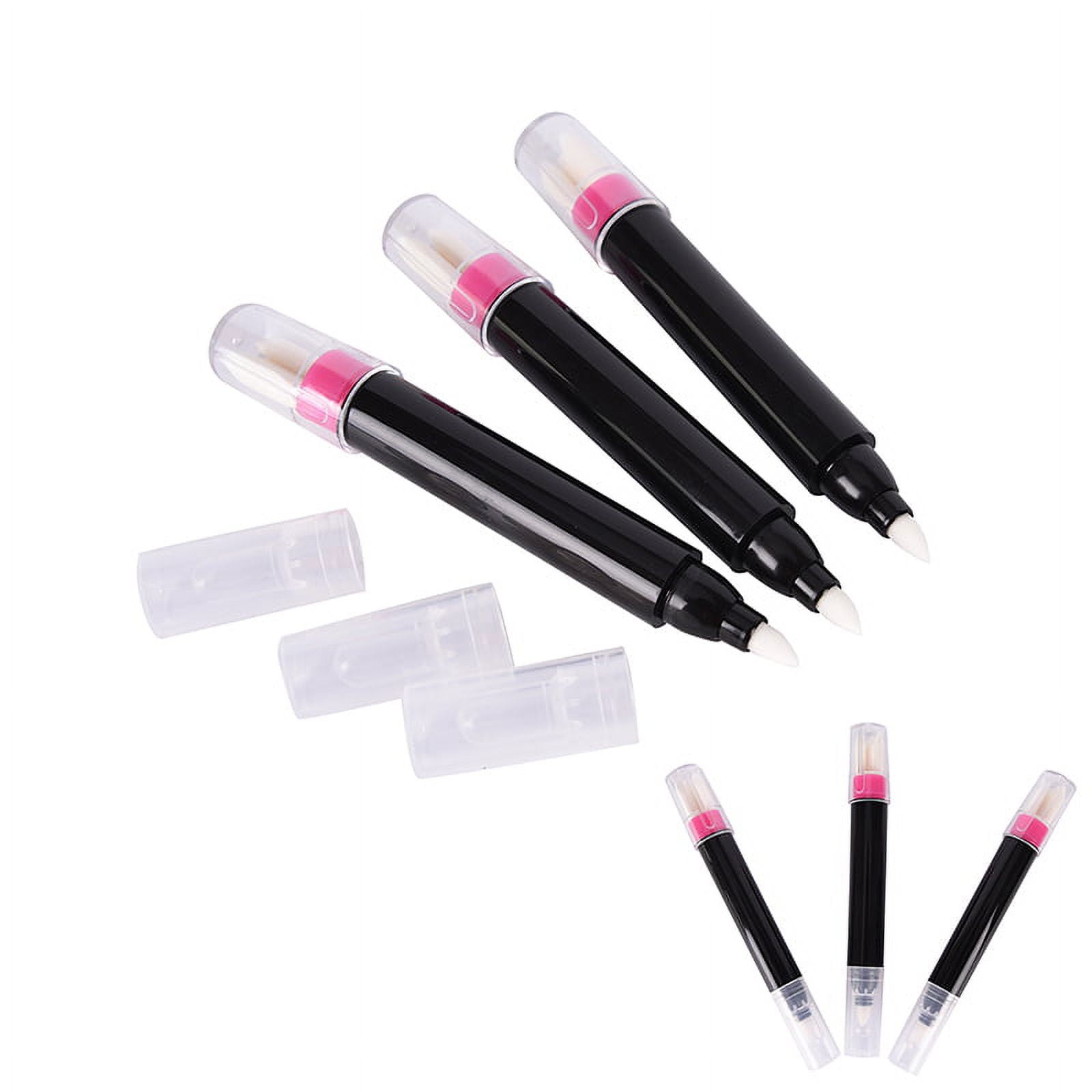 Empty Nail Art Polish Corrector Remover Cleaner Pen Empty Pen With 3 ...