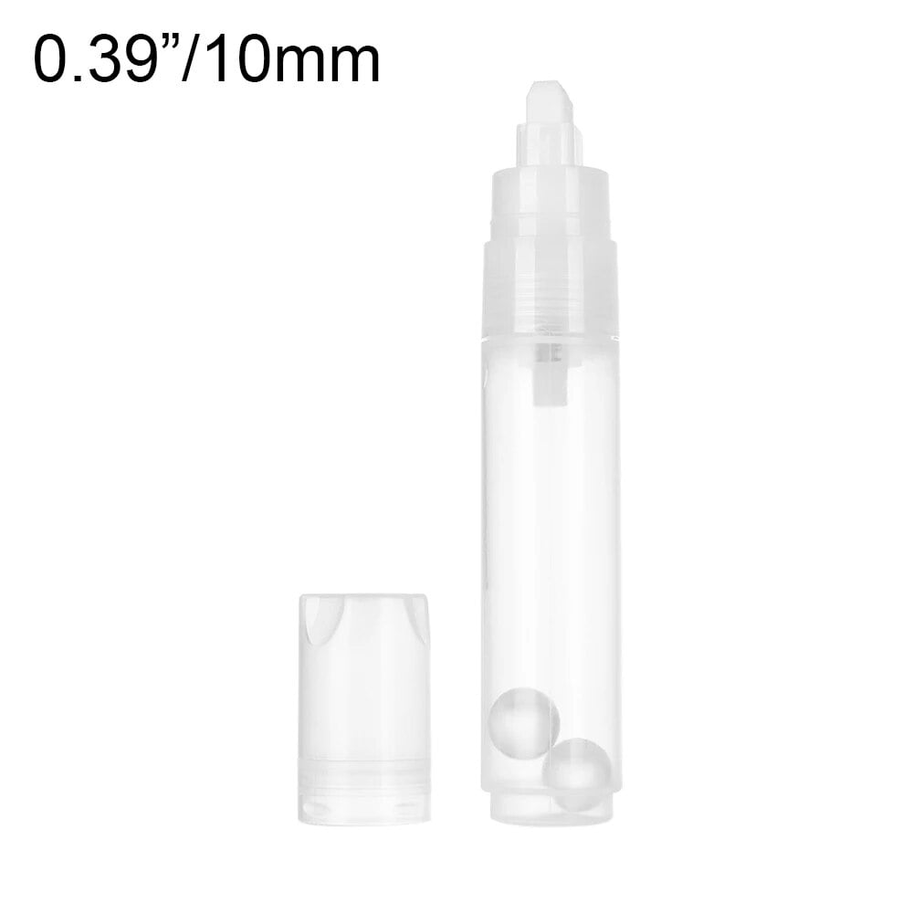 Empty Paint Pen 3/5/6.5/8/10mm Repeatable Rod Plastic Liquid Chalk ...