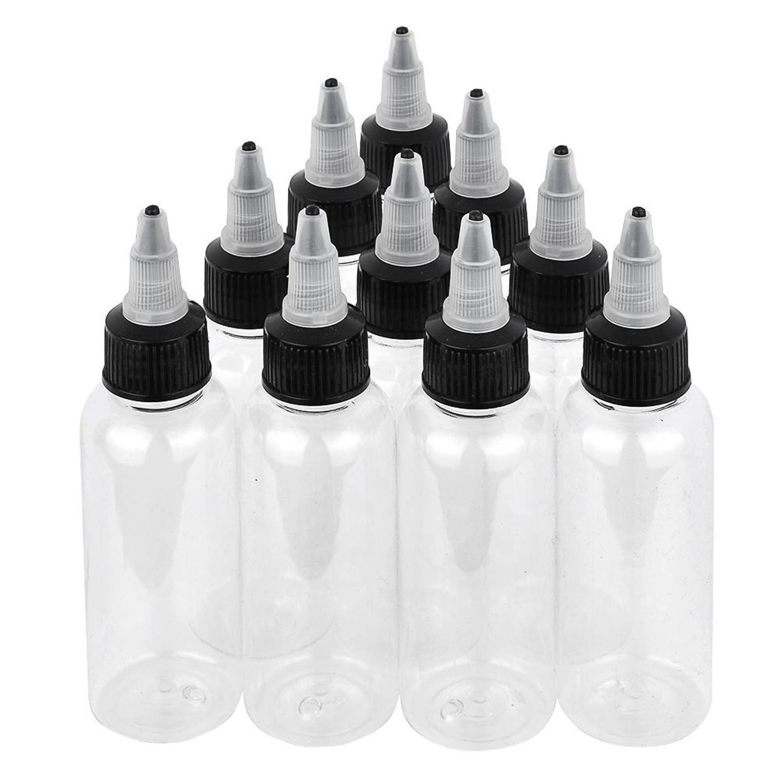 Empty Plastic Ink Bottles, 60ml PET Ink Pigment Containers, 10 Pack ...