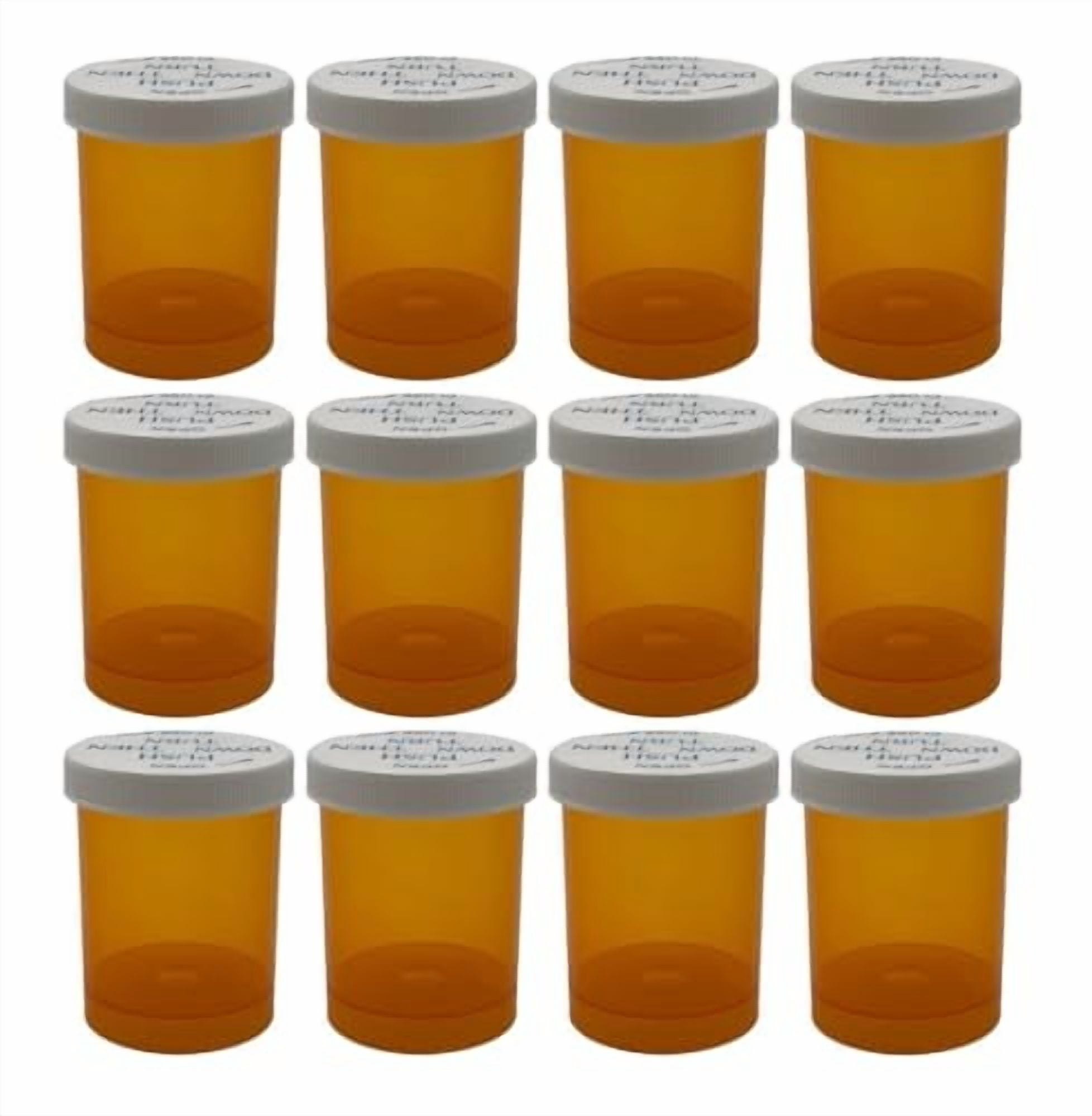Empty Plastic Medicine Pill Bottles with Child Resistant Caps, 20 Dram ...