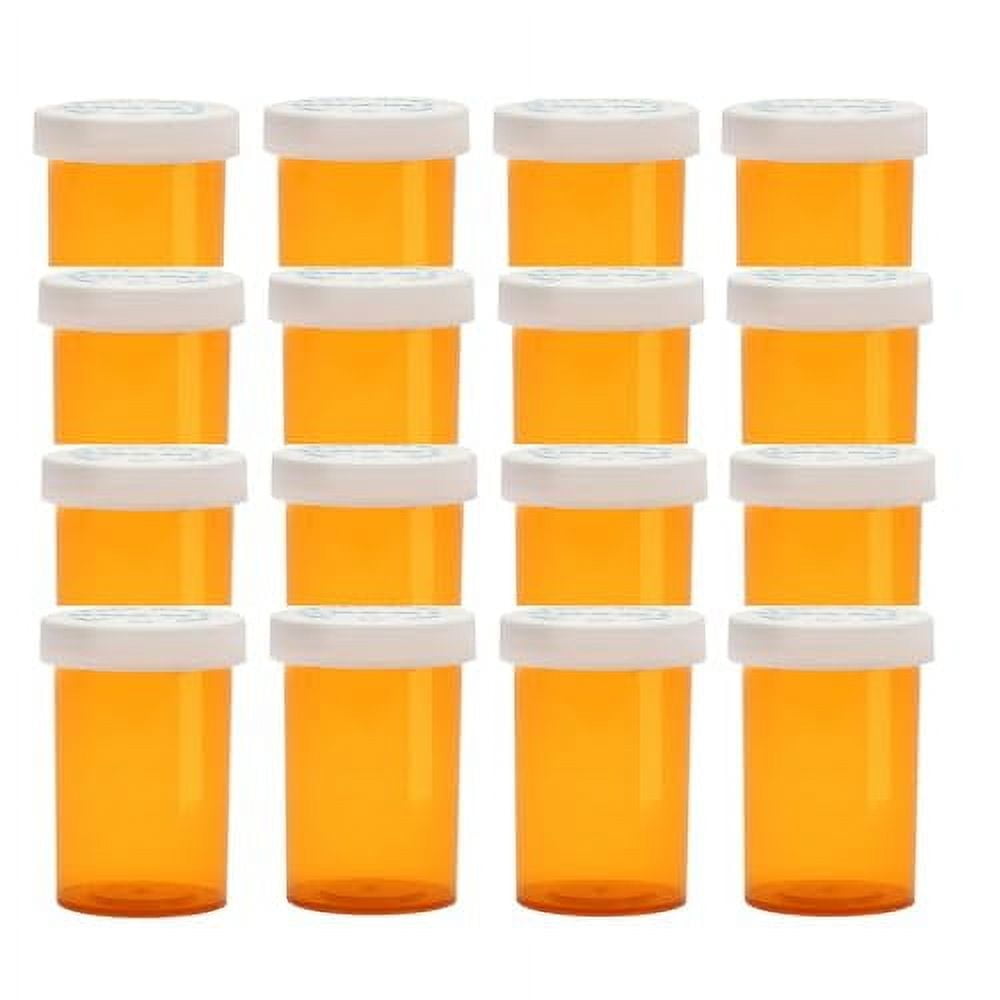Empty Plastic Medicine Pill Bottles with Child Resistant Caps, 30 Dram ...