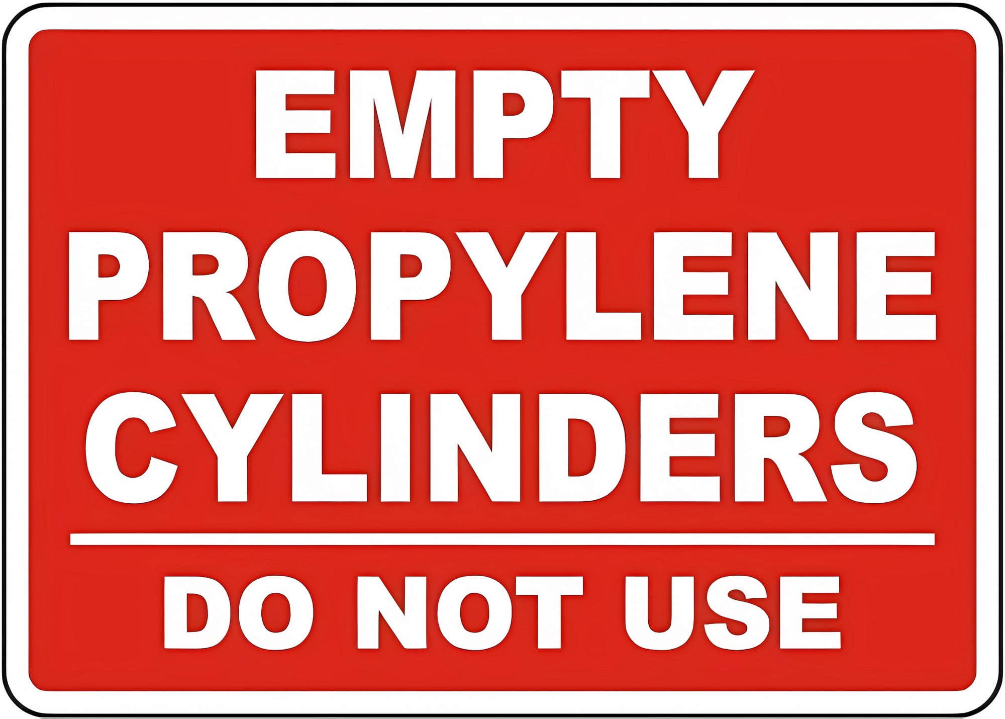 Empty Propylene Cylinders Sign - 8"x12" Chemical Safety Metal Tin Sign ...