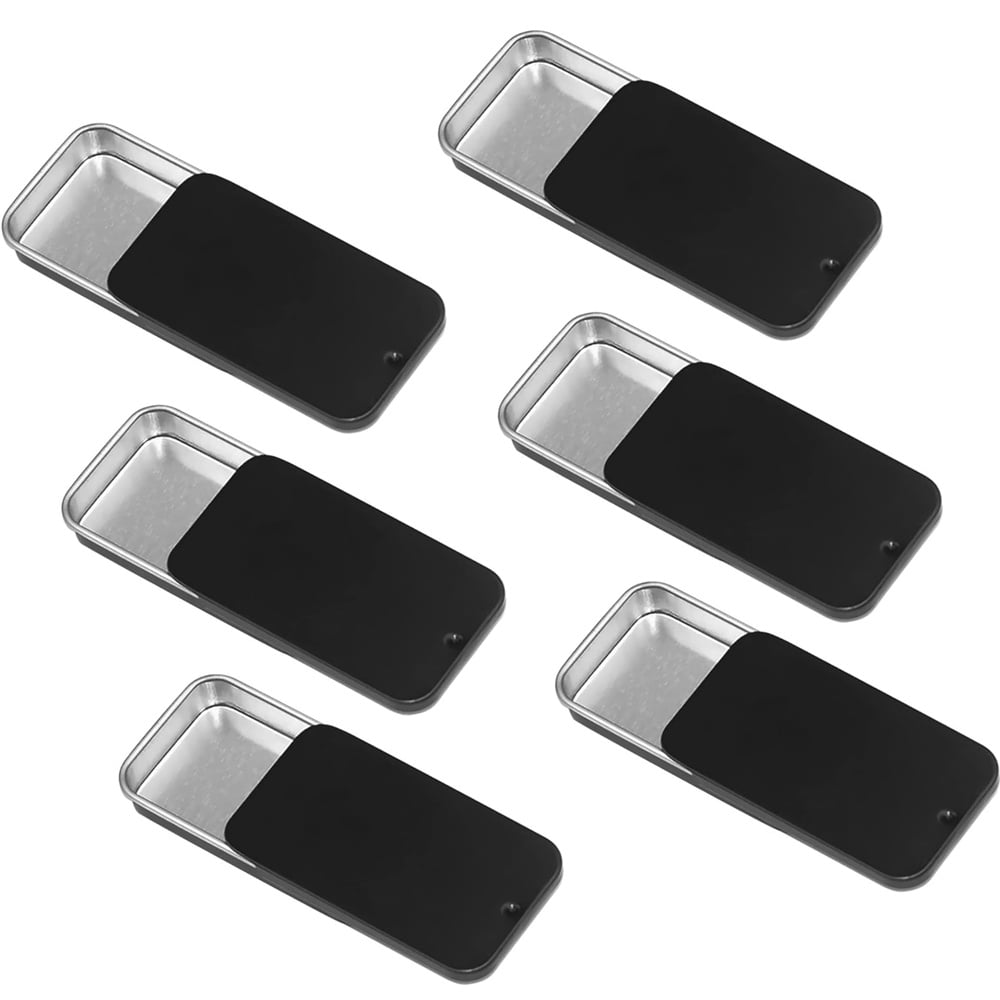 Empty Push-pull Box,Metal Slide Top Storage Box,6 Pack Rectangular ...