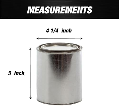 Empty Quart Paint Cans with Lids - Box of 56 - Bulk Empty Metal 32oz ...