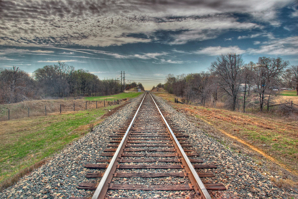 Empty Railroad Tracks Under a Texas Sky Photo Photograph Cool Wall Art ...