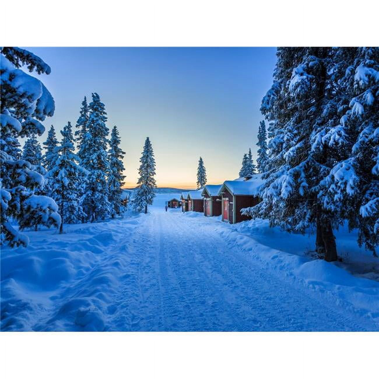 Empty Road Close To The Icehotel Jukkasjarvi Lapland Sweden Poster ...
