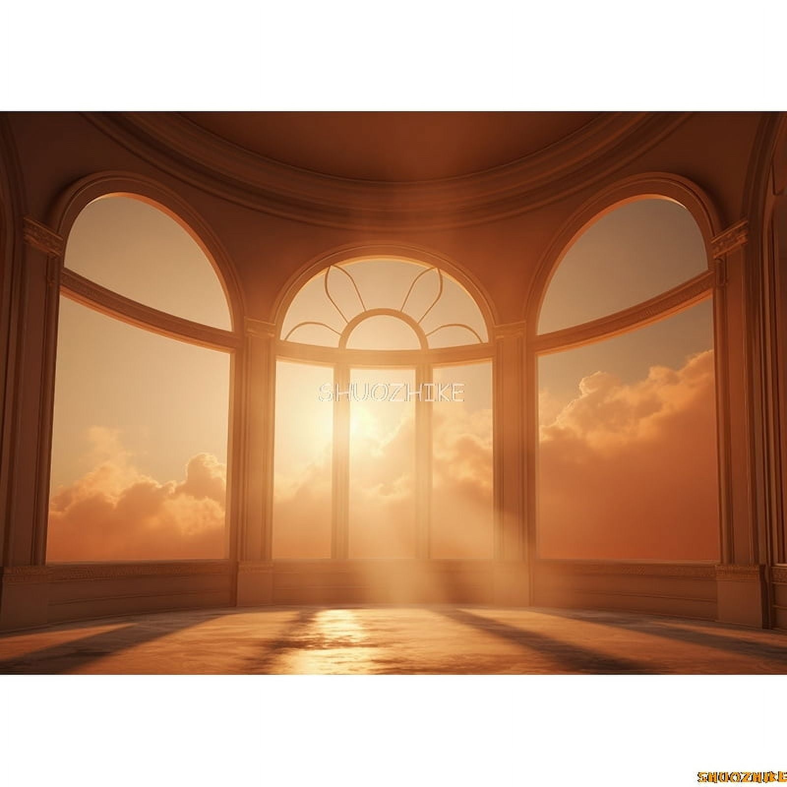 Empty Room Archway Gold Heav Gates Photography Backdrops Props Castle ...