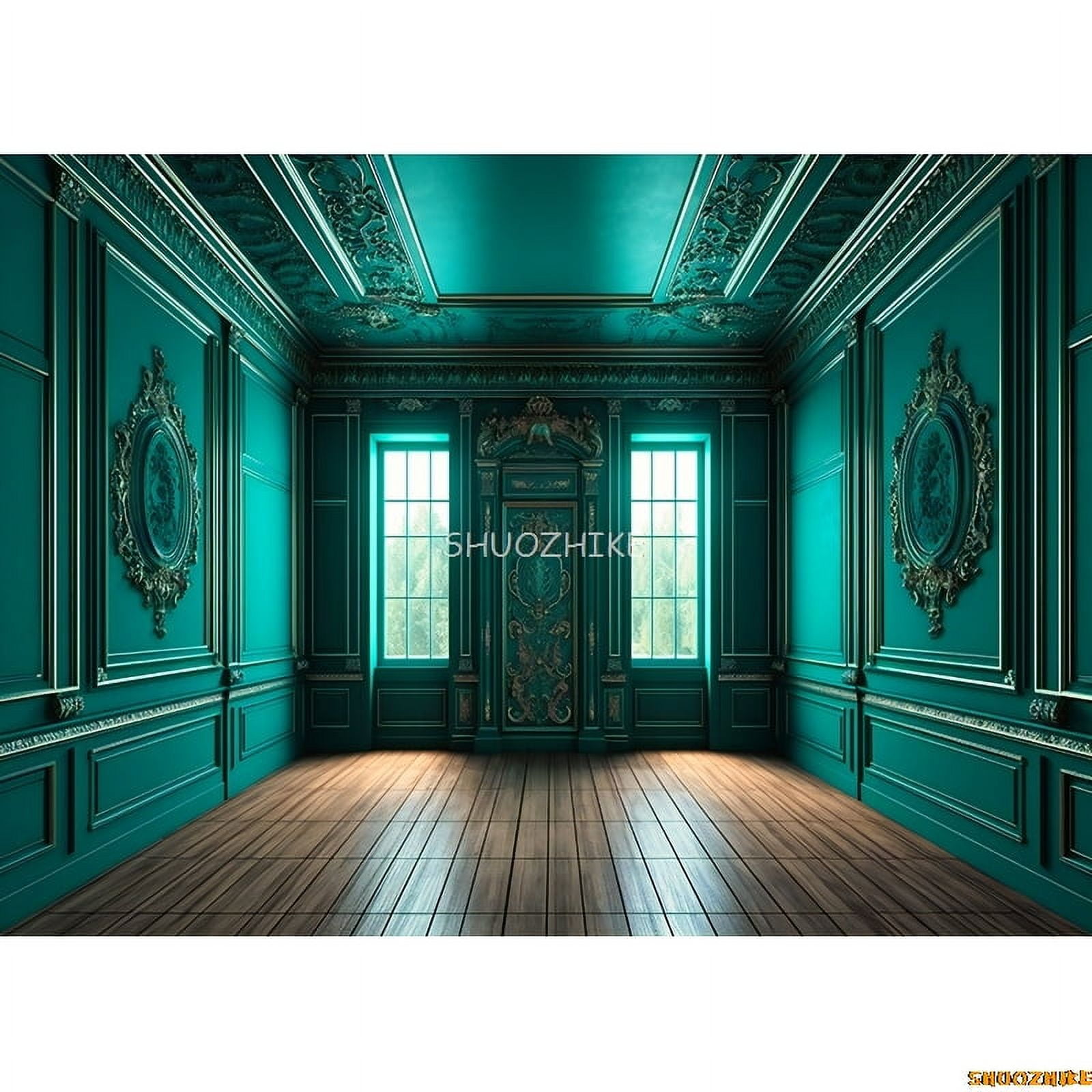 Empty Room Archway Gold Heav Gates Photography Backdrops Props Castle ...