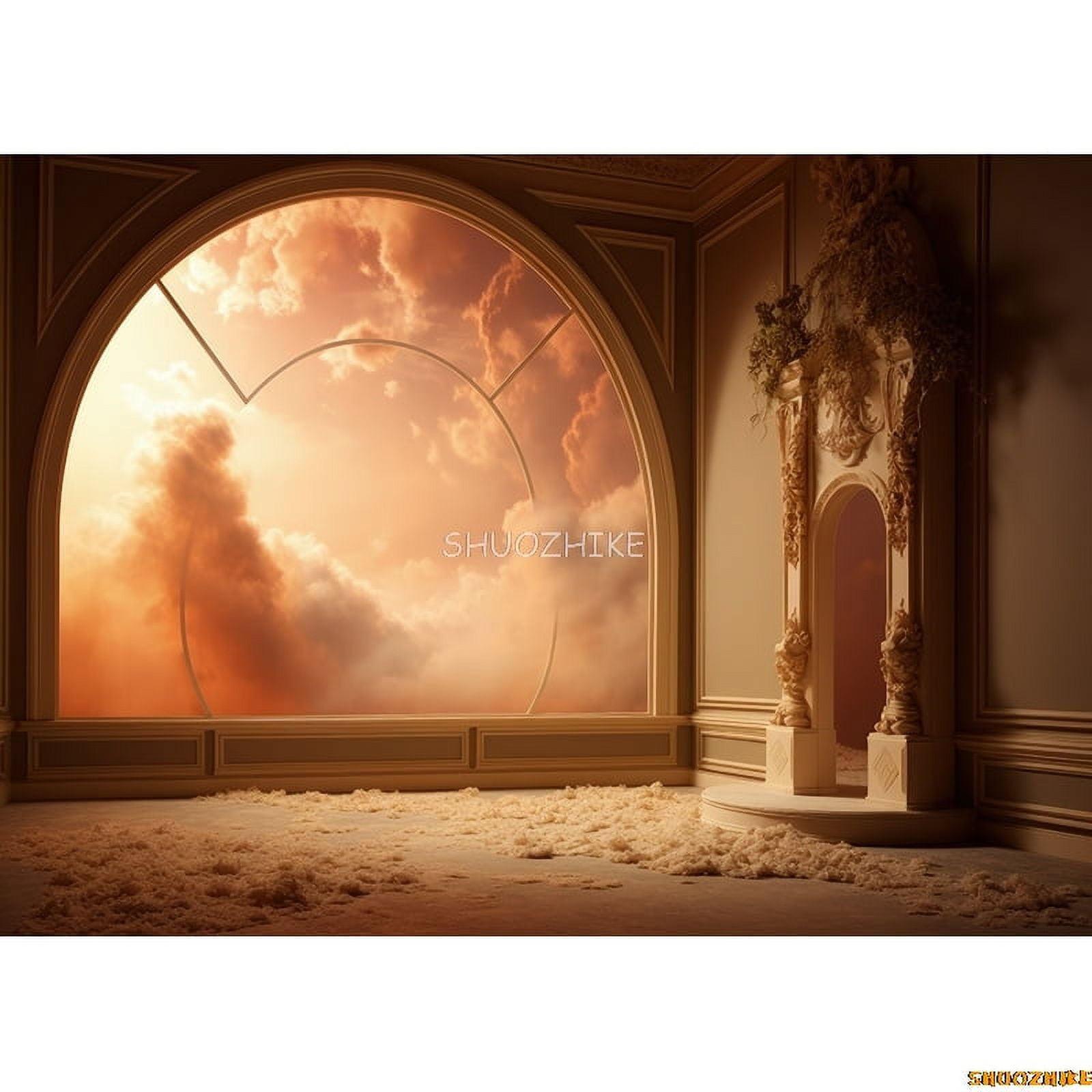 Empty Room Archway Gold Heav Gates Photography Backdrops Props Castle ...