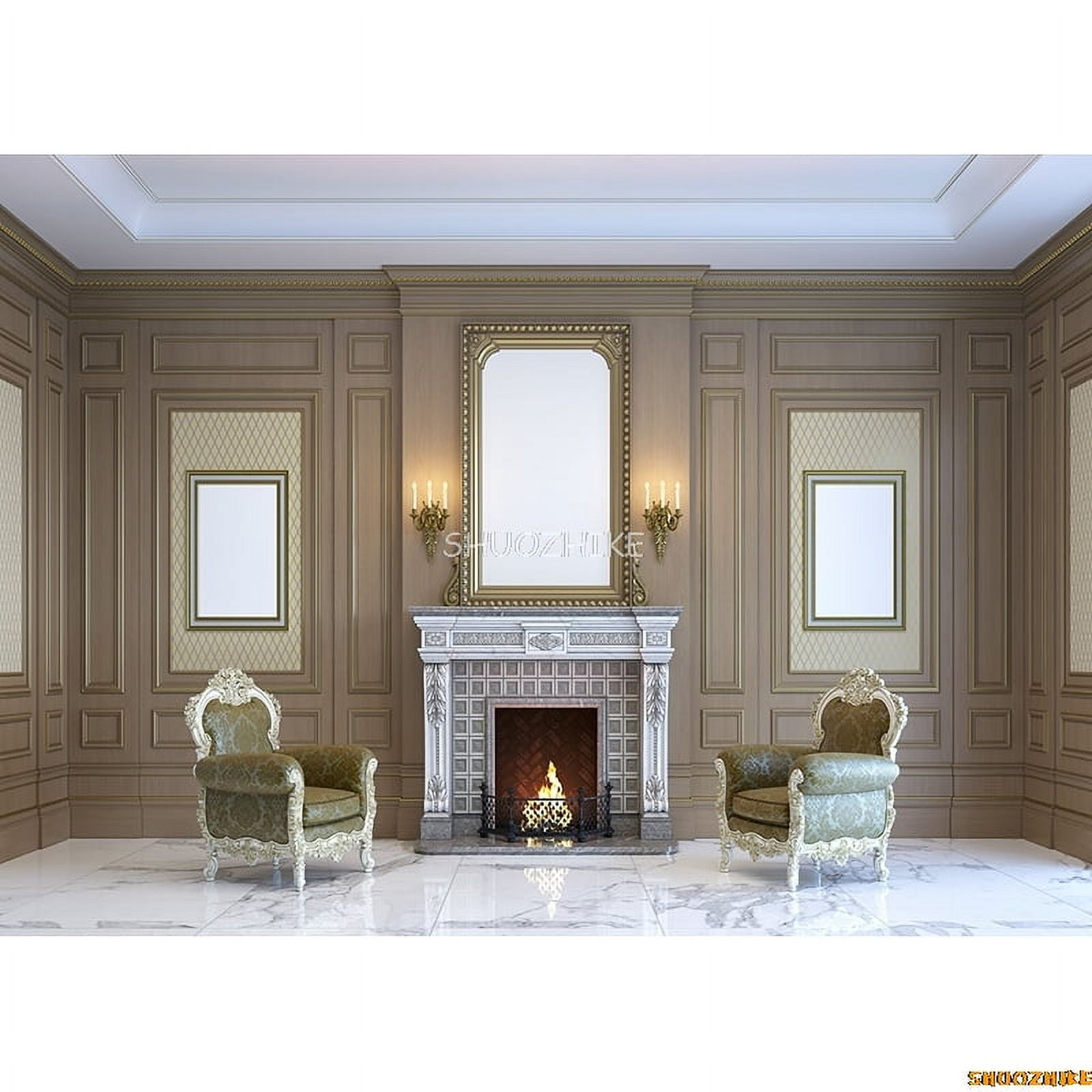 Empty Room Archway Gold Heav Gates Photography Backdrops Props Castle ...