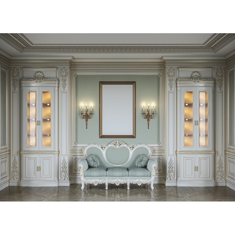 Empty Room Classic Interior Wall With Mouldings Photography Backdrops ...