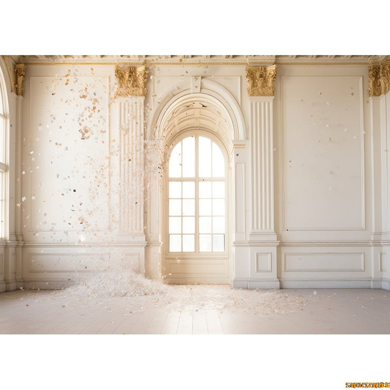 Empty Room Classic Interior Wall With Mouldings Photography Backdrops ...