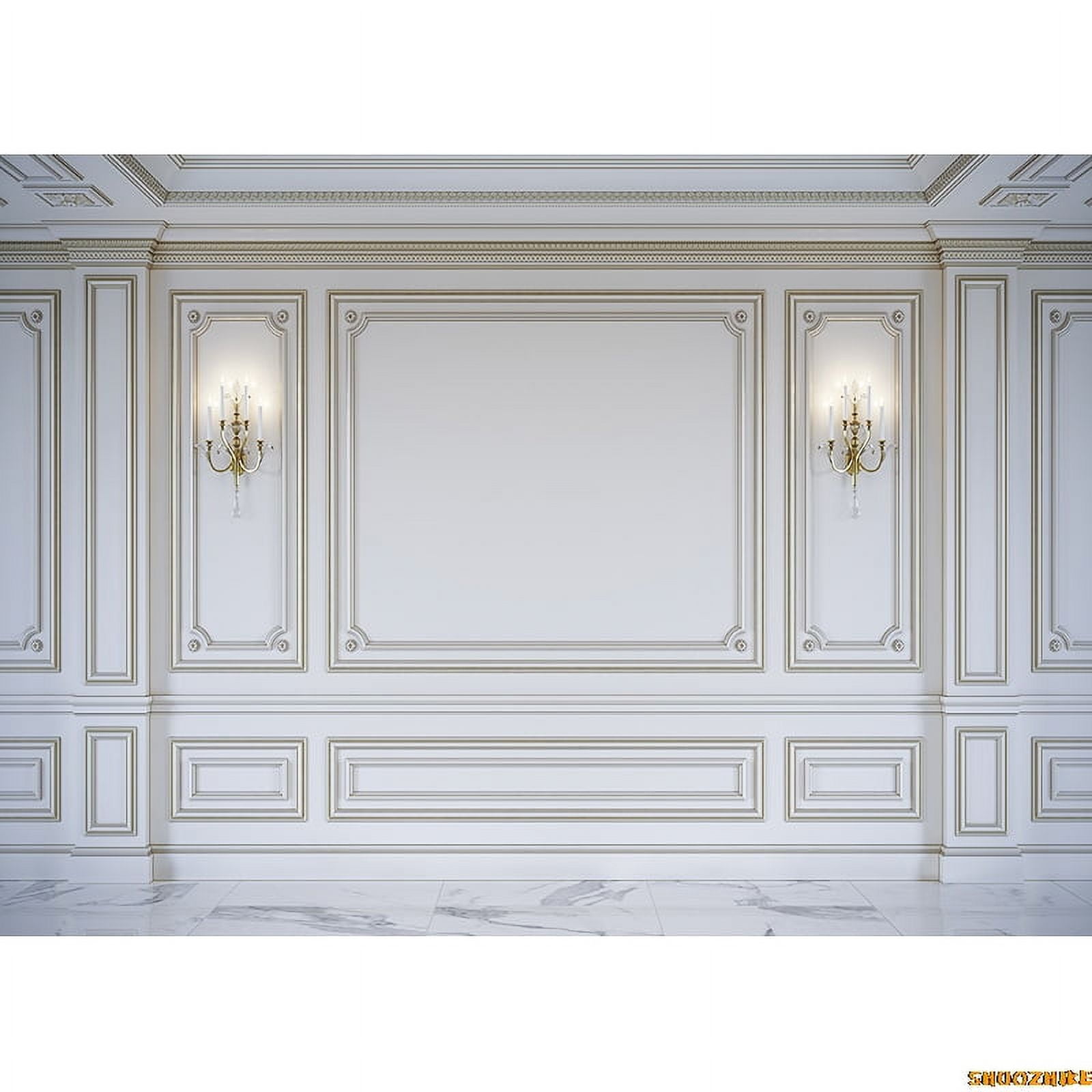 Empty Room Classic Interior Wall With Mouldings Photography Backdrops ...