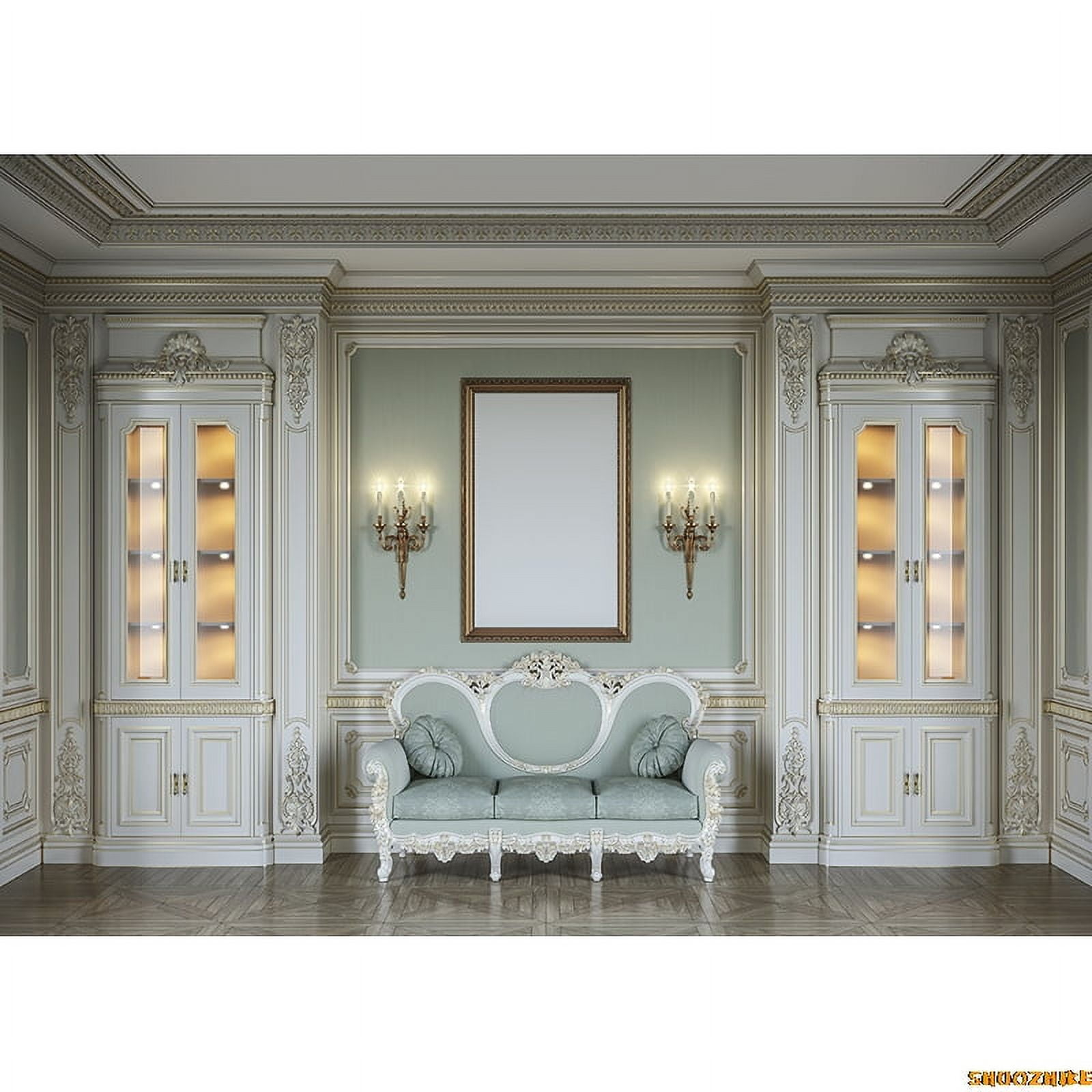 Empty Room Classic Interior Wall With Mouldings Photography Backdrops ...