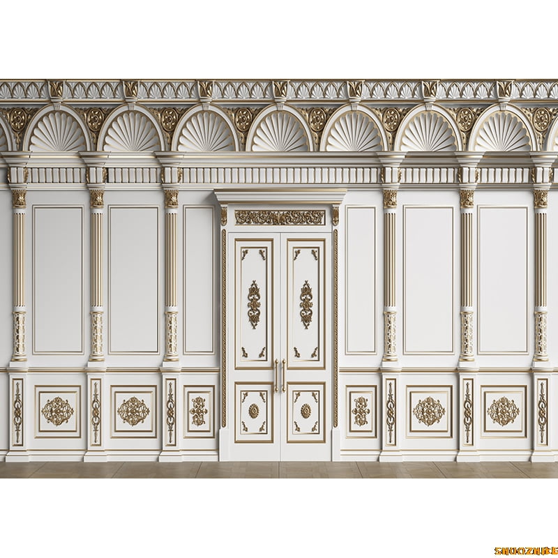 Empty Room Classic Interior Wall With Mouldings Photography Backdrops ...