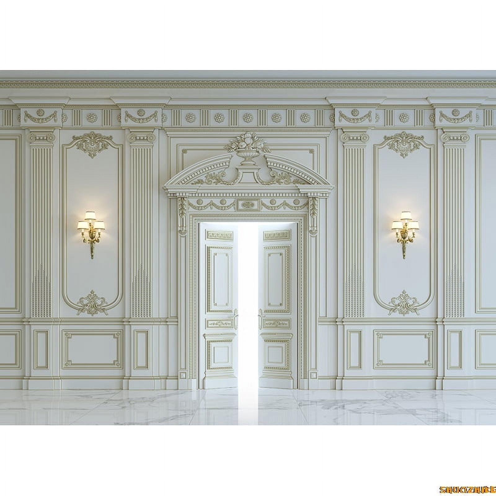 Empty Room Classic Interior Wall With Mouldings Photography Backdrops ...