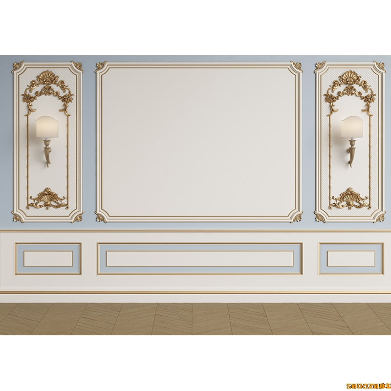 Empty Room Classic Interior Wall With Mouldings Photography Backdrops ...