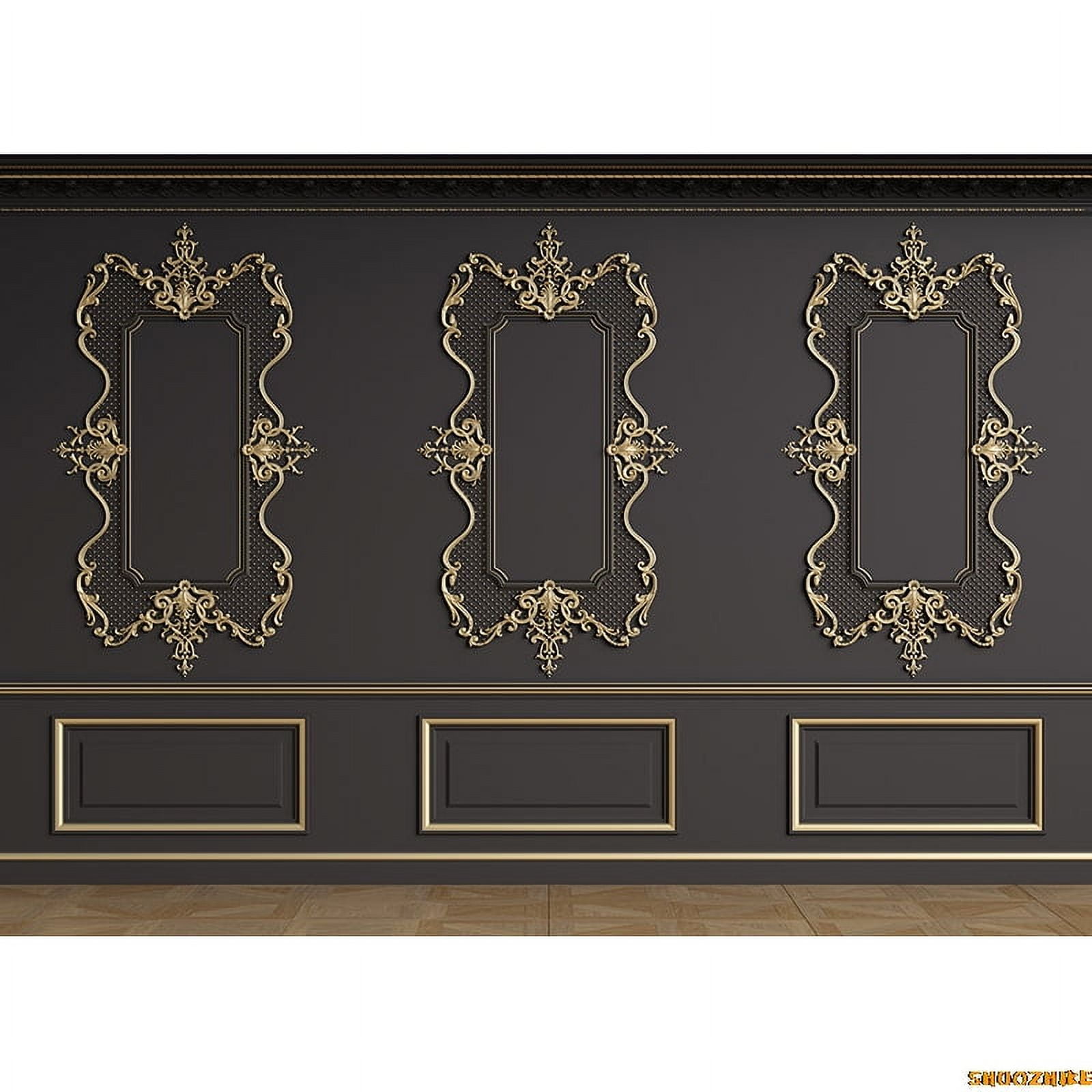 Empty Room Classic Interior Wall With Ornated Mouldings Photography ...