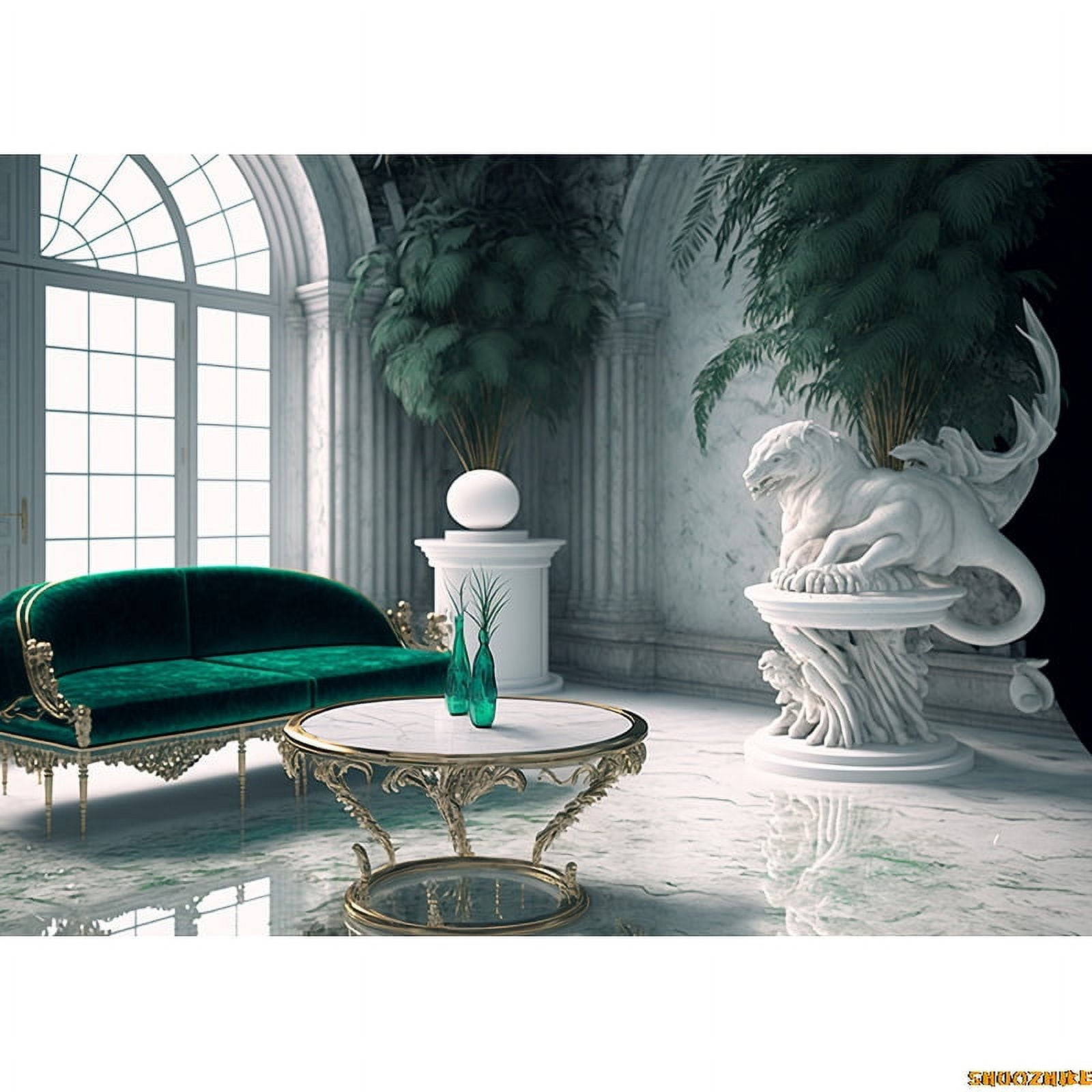 Empty Room Classic Interior Wall With Ornated Mouldings Photography ...