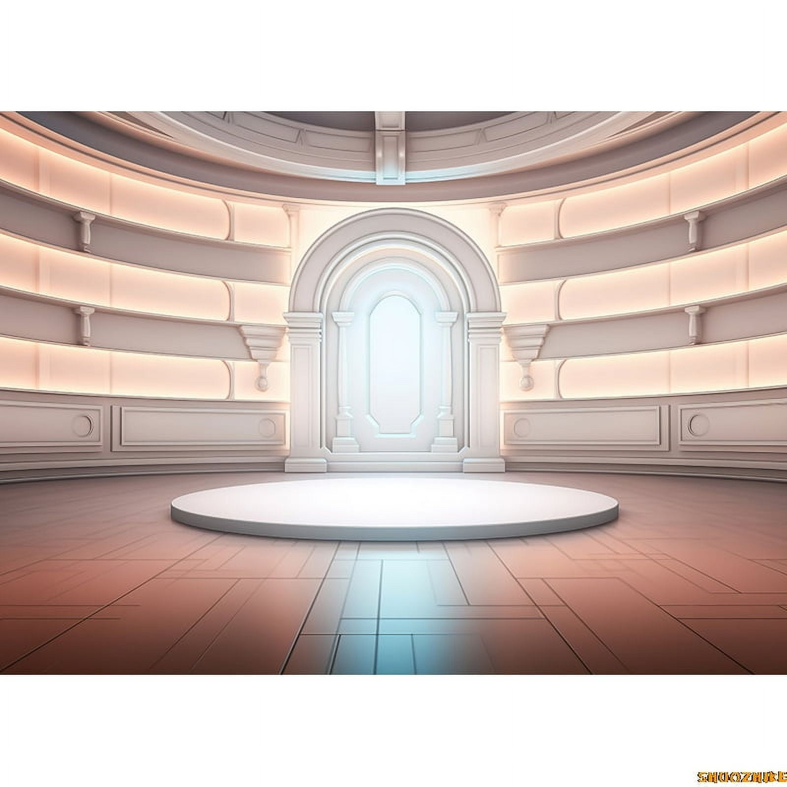 Empty Room Corridor Wedding Stage Red Light Photography Backdrops Props ...