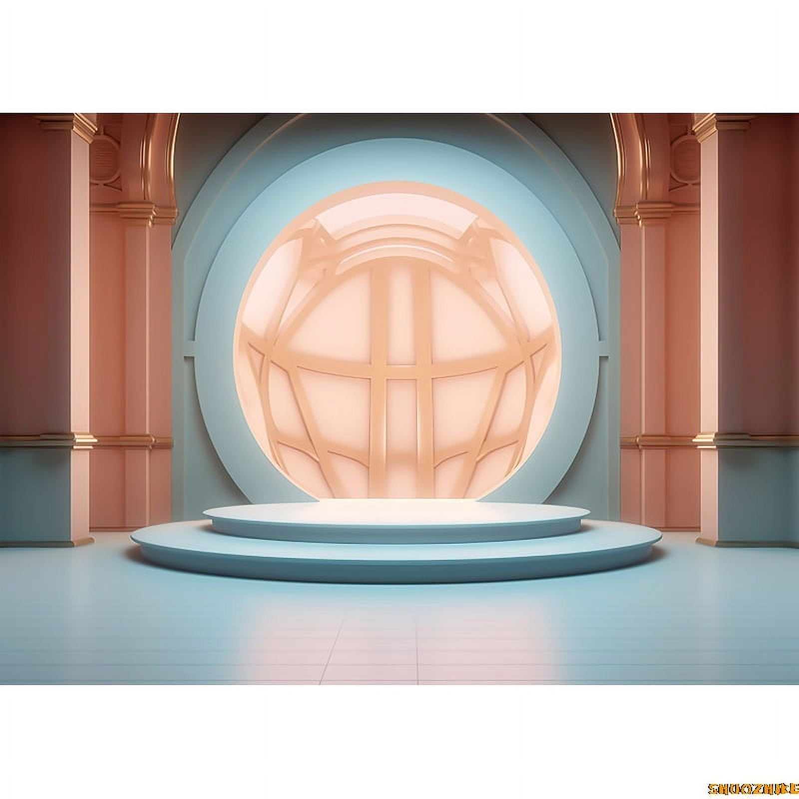 Empty Room Corridor Wedding Stage Red Light Photography Backdrops Props ...