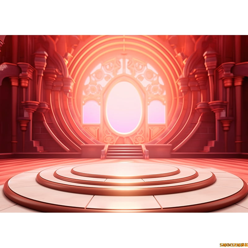 Empty Room Corridor Wedding Stage Red Light Photography Backdrops Props ...