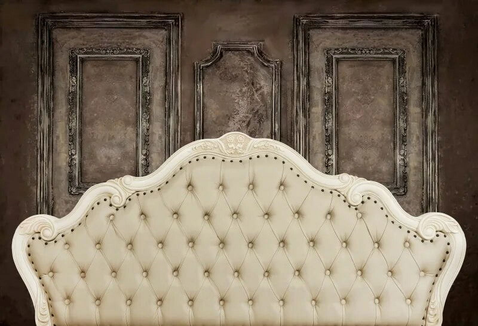 Empty Room Red Floor Classic Headboard Interior Background Wood Pannel ...