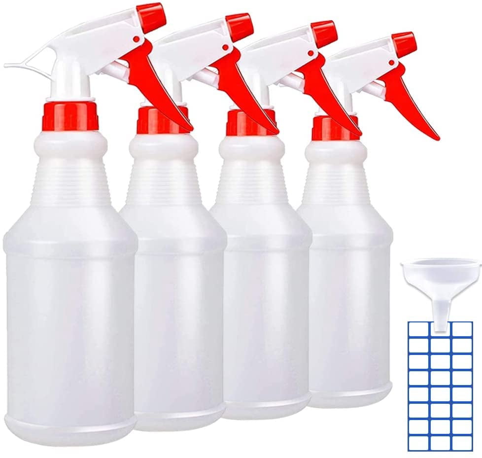 Empty Spray Bottles (16oz/4Pack) - Adjustable Spray Bottles for ...