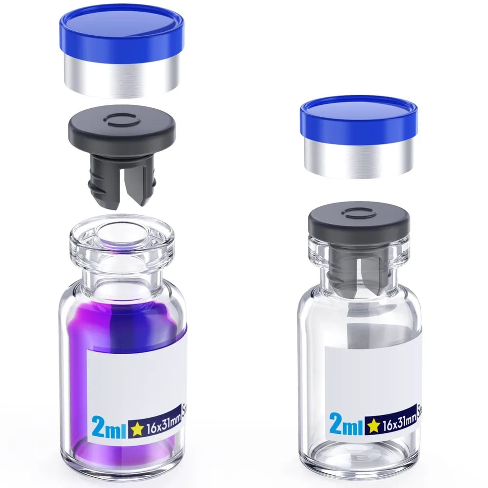 Empty Sterile Vial with Separately Butyl Rubber Stopper and Flip Top ...